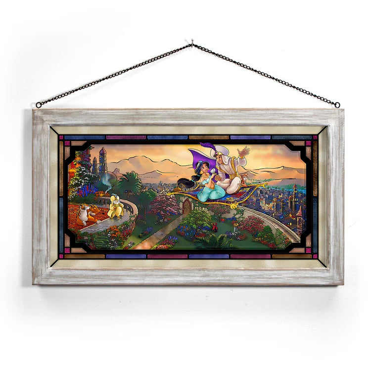 Aladdin - Framed Glass Art By Thomas Kinkade Studios – Disney Art On ...