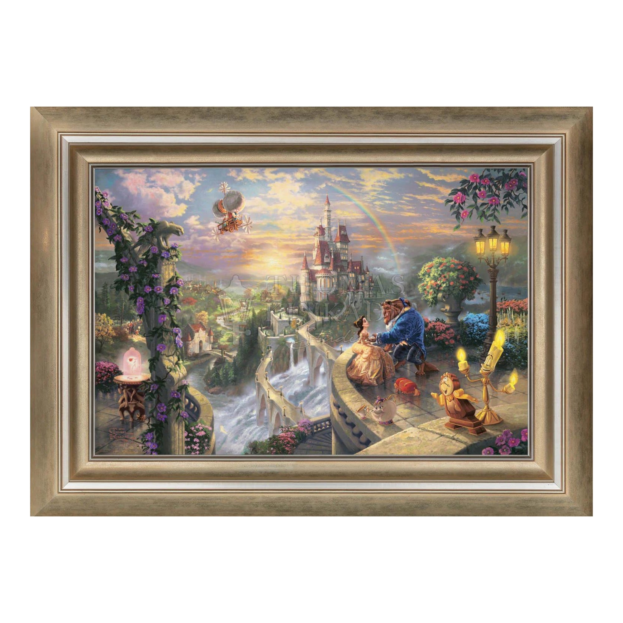 Disney Beauty and the Beast Falling in Love - Thomas Kinkade Studios ...
