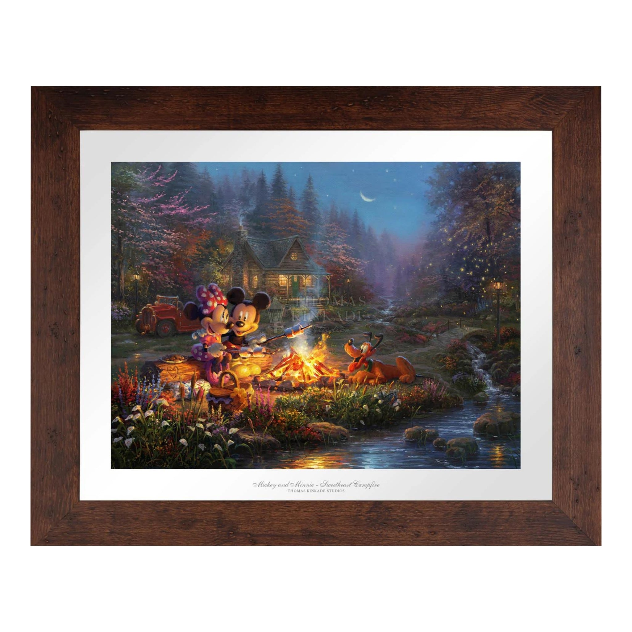 Disney -Mickey and Minnie - Sweetheart Campfire By Thomas Kinkade ...