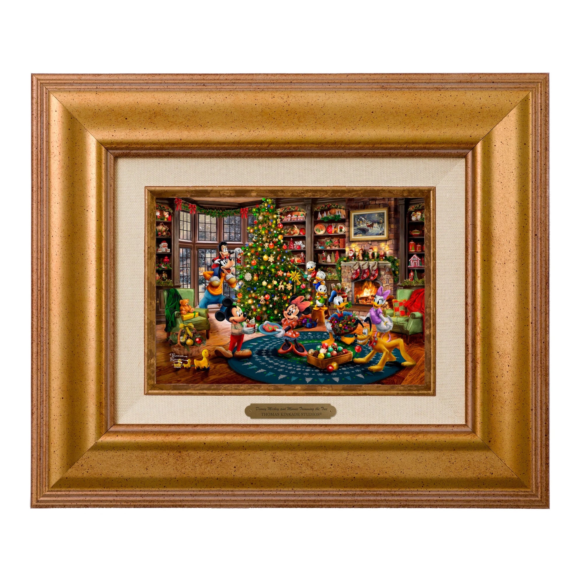 Disney Mickey and Minnie Trimming the Tree - Brushworks By Thomas ...