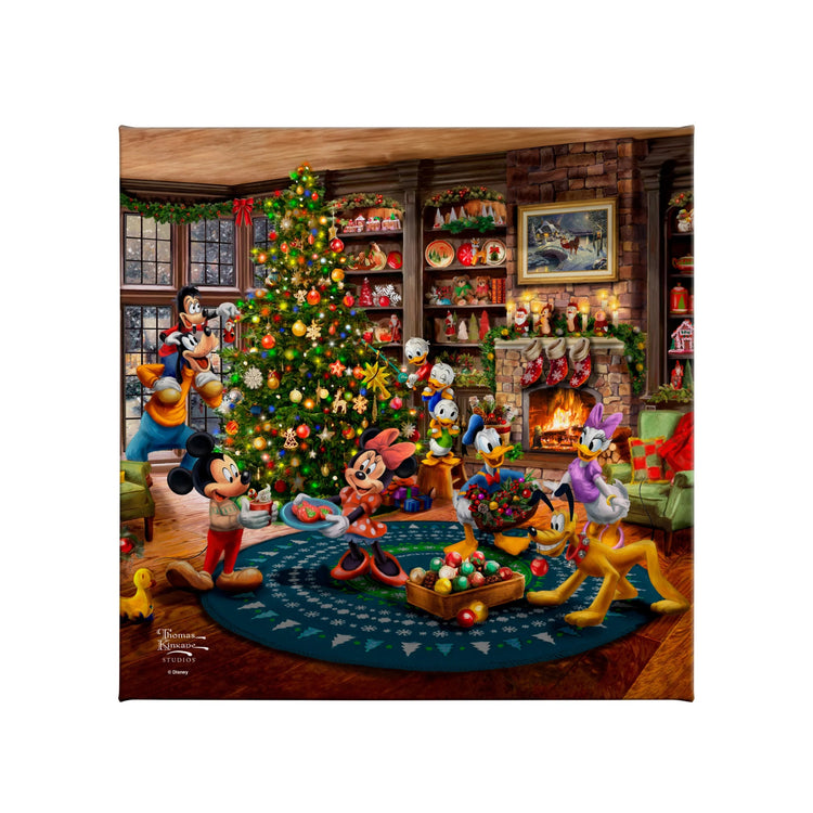 Disney Mickey and Minnie Trimming the Tree By Thomas Kinkade Studios ...