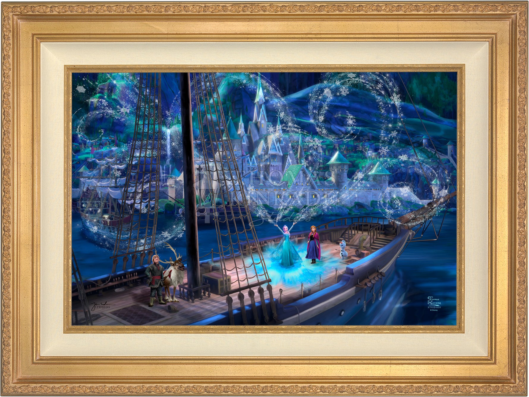Disney - Frozen Love and Magic by Thomas Kinkade Studios - Limited ...
