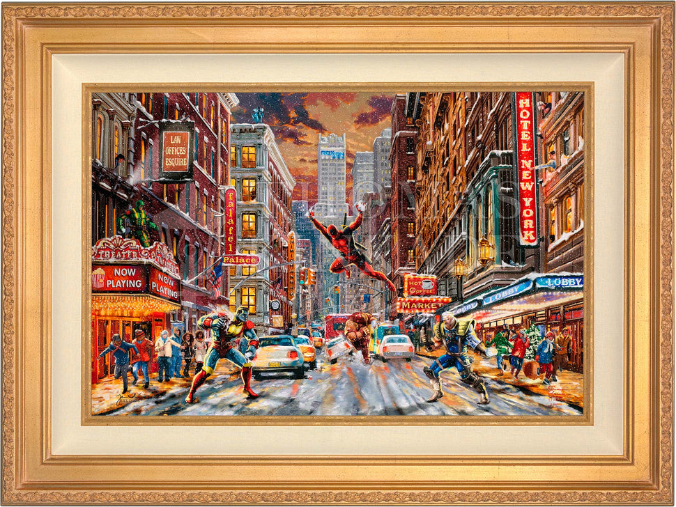 Deadpool - Snow Day - Marvel Limited Edition Canvas By Thomas Kinkade ...