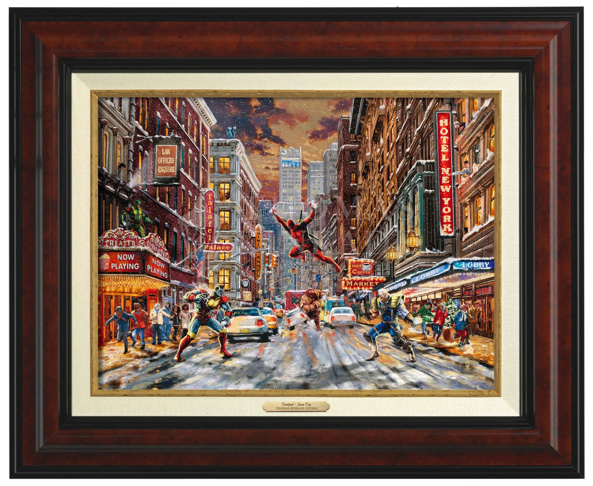 Deadpool - Snow Day - Marvel Canvas Classic By Thomas Kinkade Studios ...