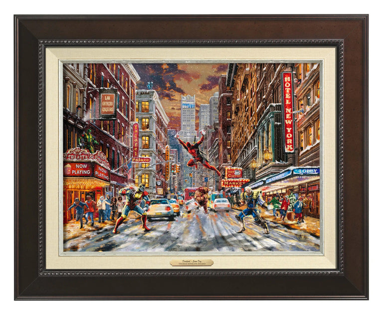 Deadpool - Snow Day - Marvel Canvas Classic By Thomas Kinkade Studios ...