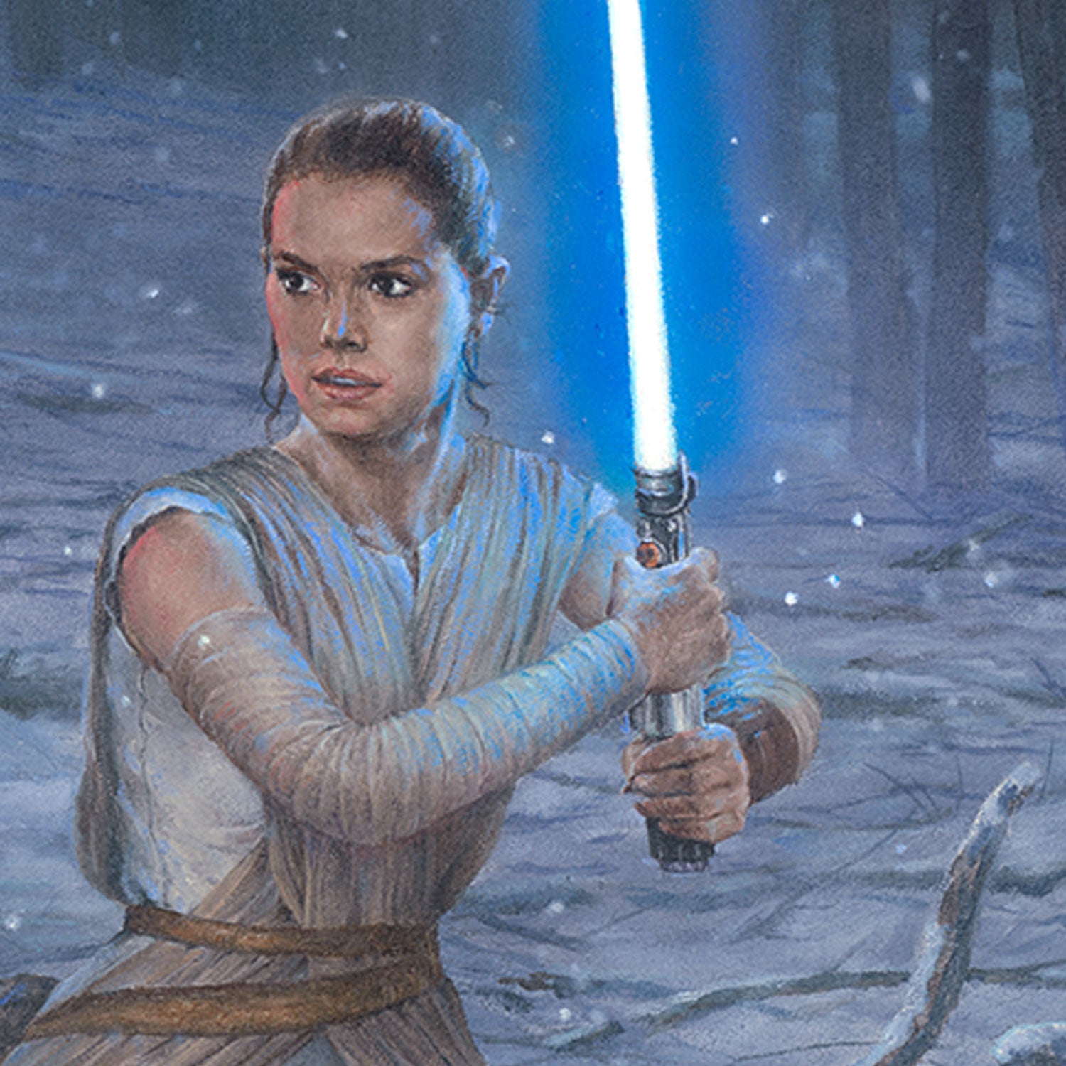 The Duel: Rey vs. Ren by Art Brand Studios | Star Wars Art – Disney Art ...